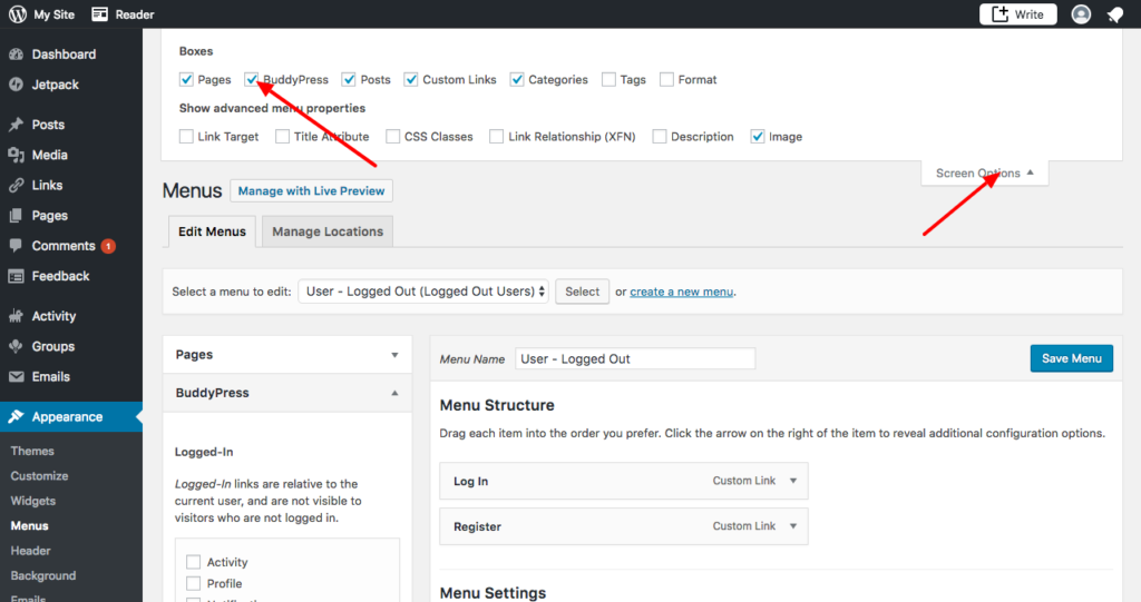 Menus ‹ Fuchs sucht Hase — WordPress • Themosaurus Support