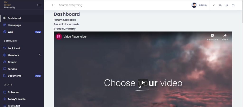 dashboard • Themosaurus Support