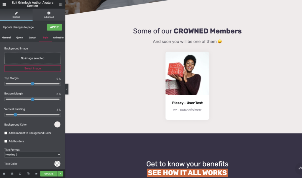 Problem 5 & 6 - Back End Editor- Community Site - Hide Age of User Box and Optimize image ...