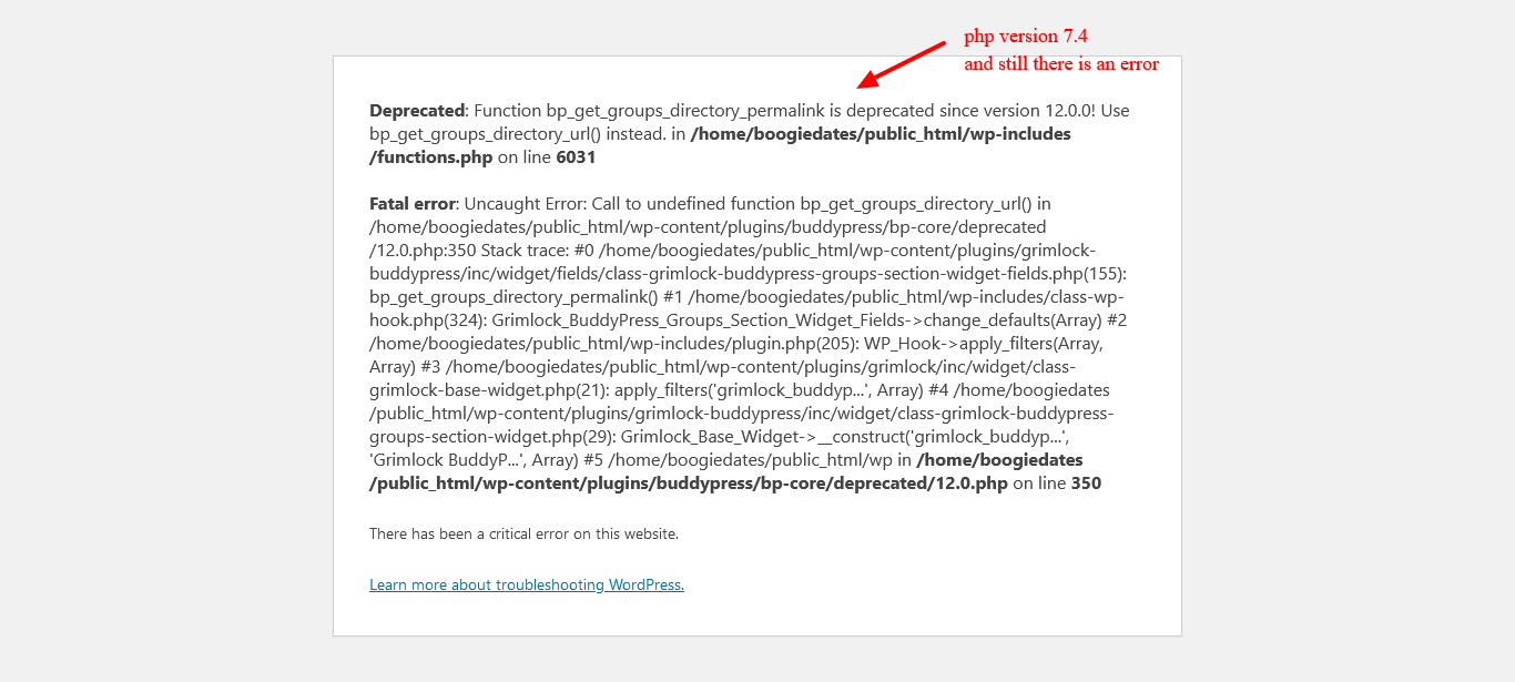 Wordpress › Error Php 7 4 Select Themosaurus Support