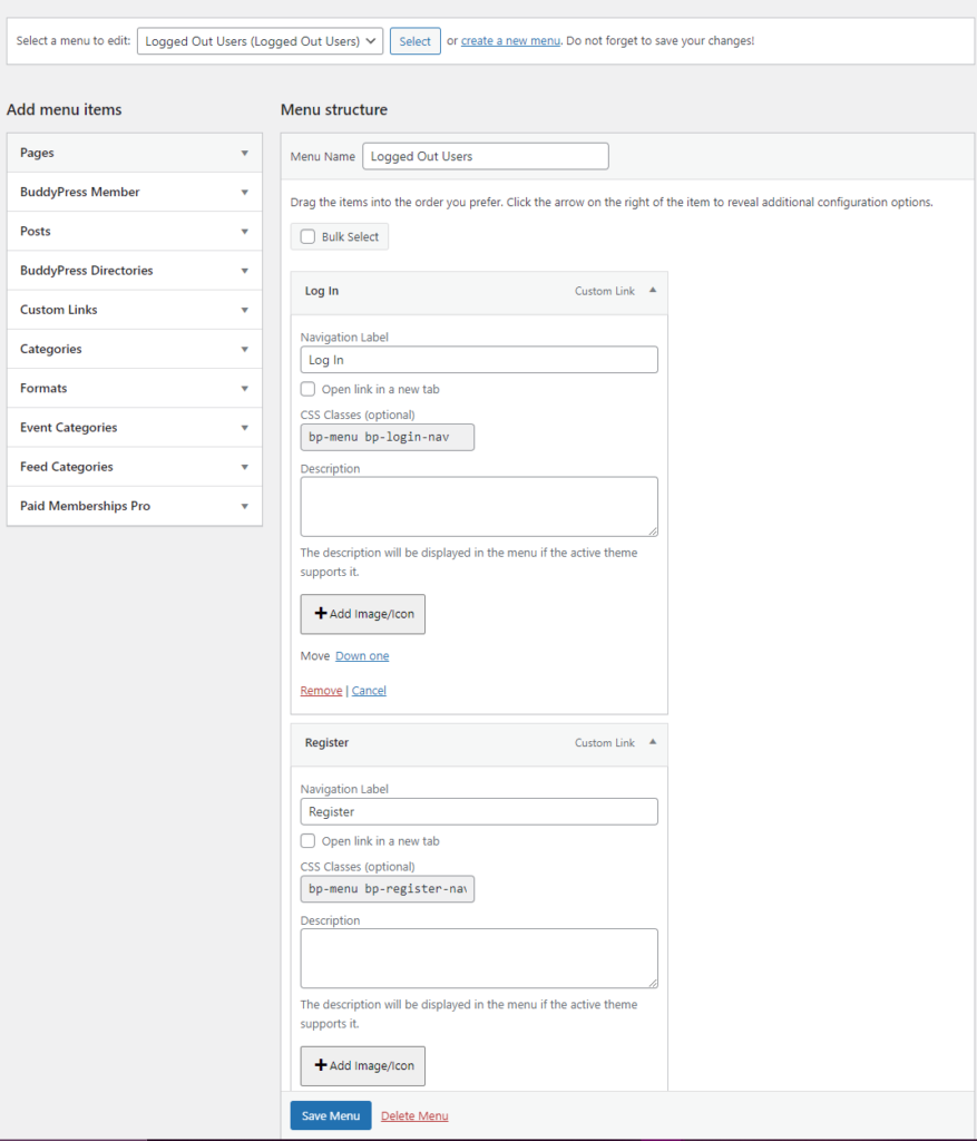 Menu Logged out • Themosaurus Support